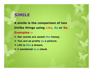 figure of speech for class 12 with 50 example of each in detail | PDF