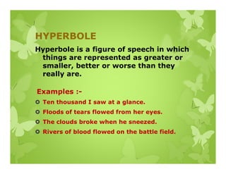 figure of speech for class 12 with 50 example of each in detail | PDF