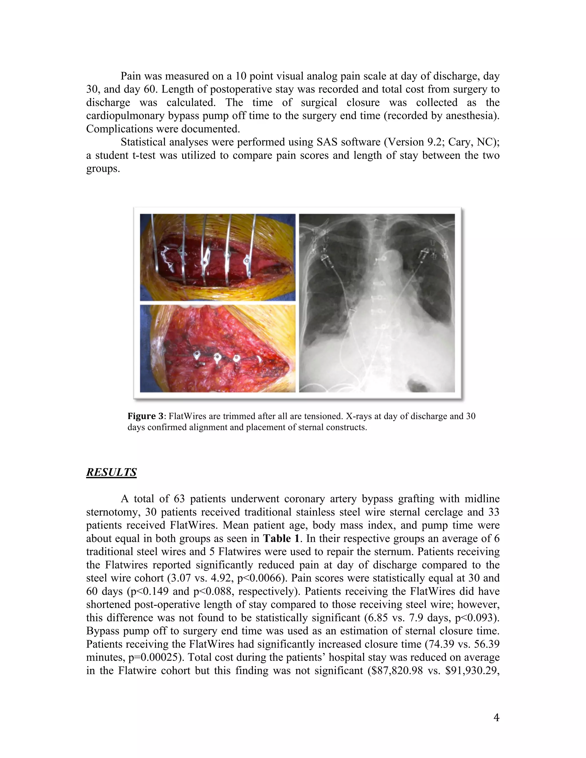 Prospective Pilot Study: Figure 8 FlatWire Sternal Closure System | PDF