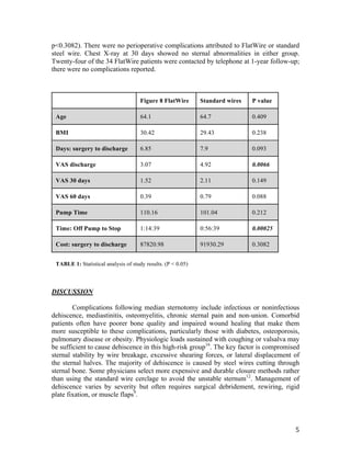 Prospective Pilot Study: Figure 8 FlatWire Sternal Closure System | PDF