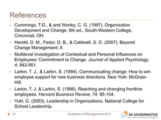 Figurehead and success of organisational change | PPT