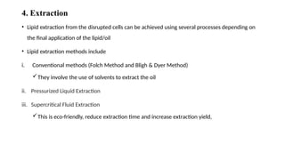oils from microbes( yeast, fungi, bacteria and algae) | PPTX