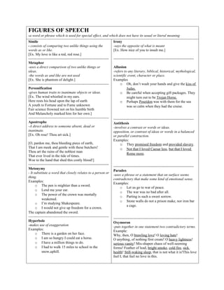 Figures of speech | PDF