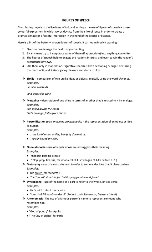 Figures of speech | PDF