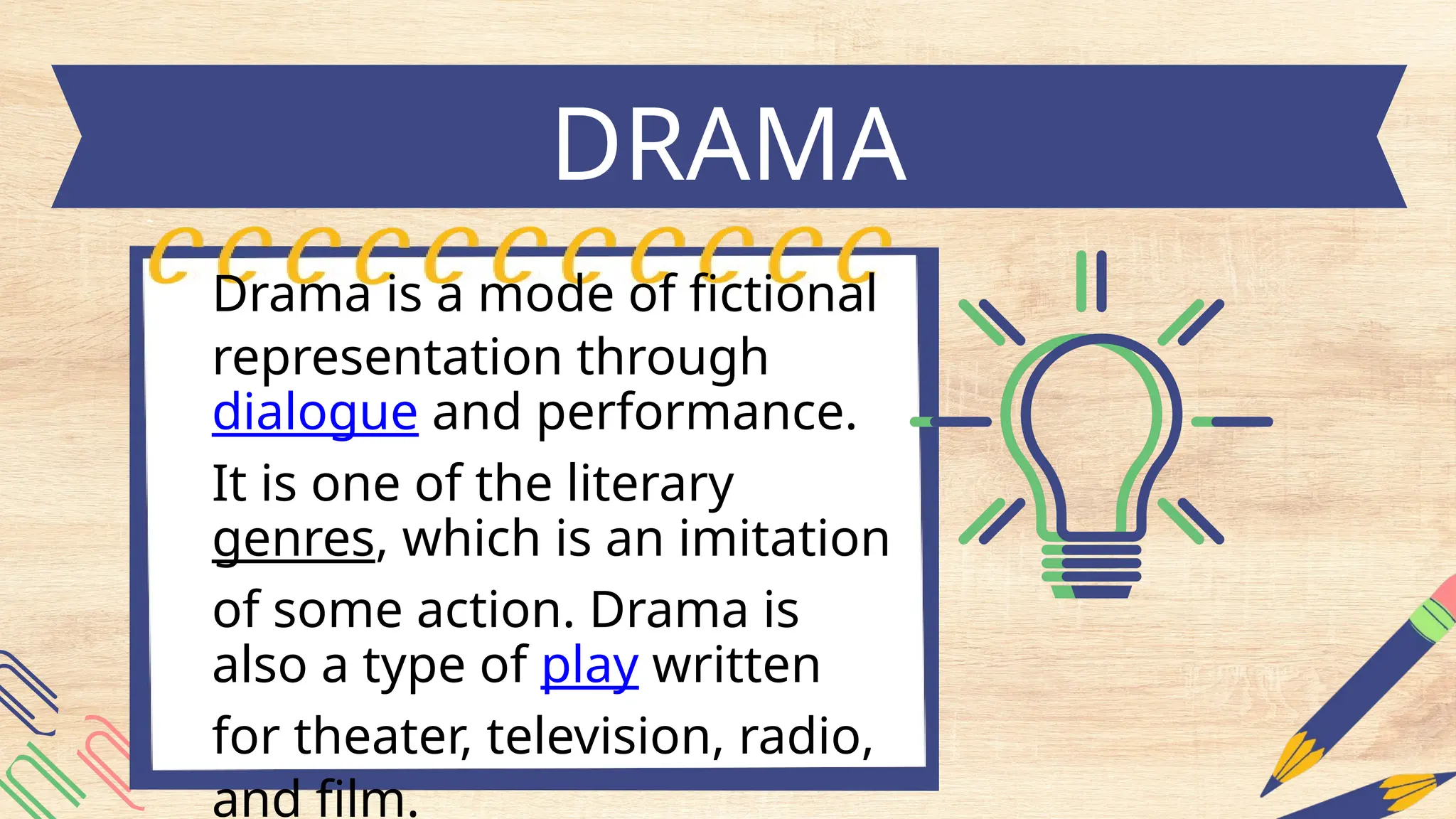 Types of Drama Play English Grade 10 lesson | PPTX