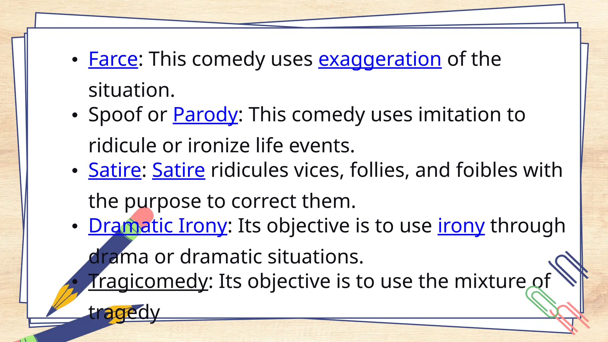 Types of Drama Play English Grade 10 lesson | PPTX