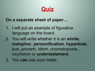 figures of speech or literary techniques. | PPTX