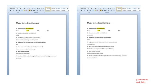 Figures of questionnaires | PPT