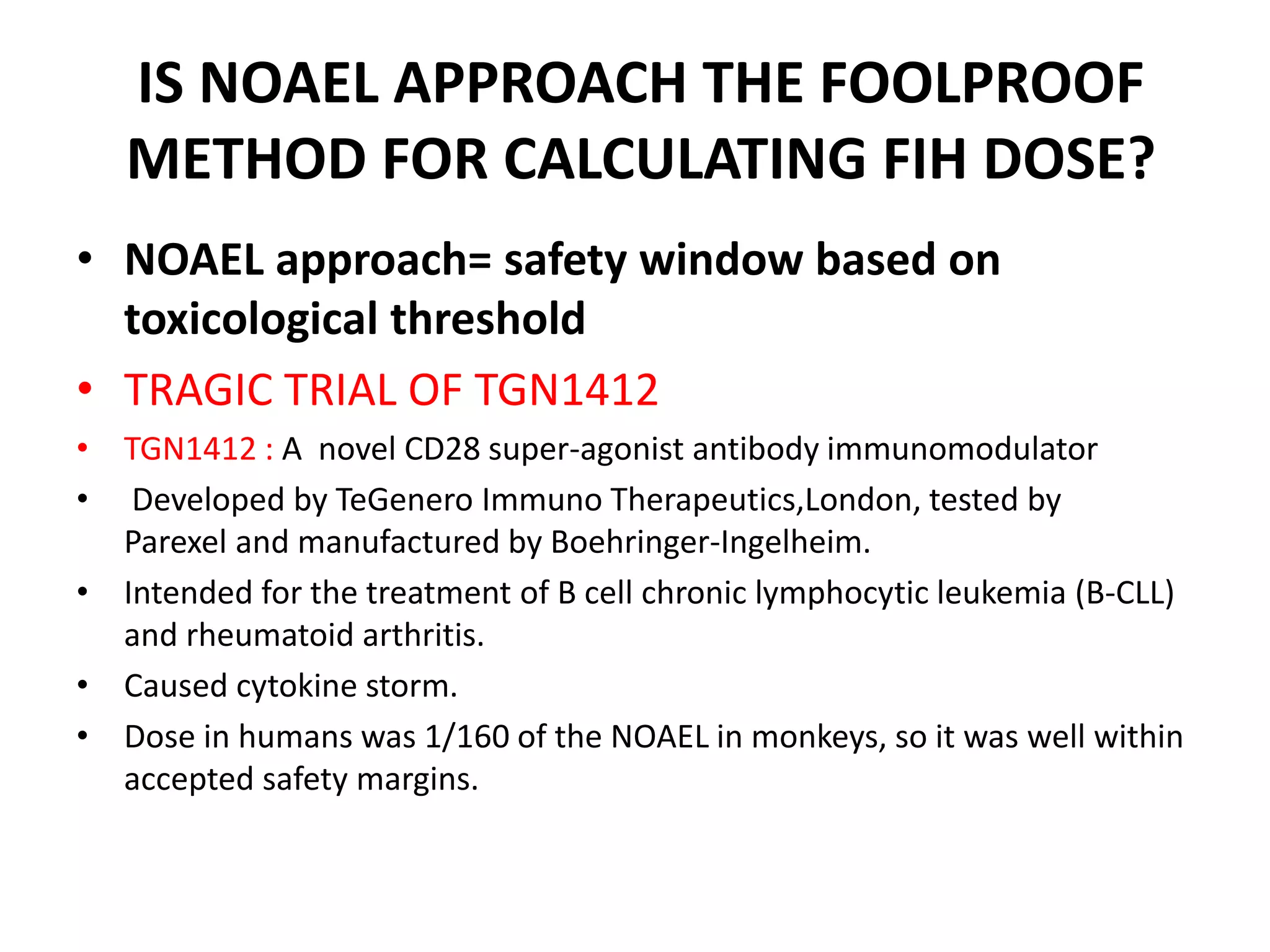 First in Human dose | PPTX