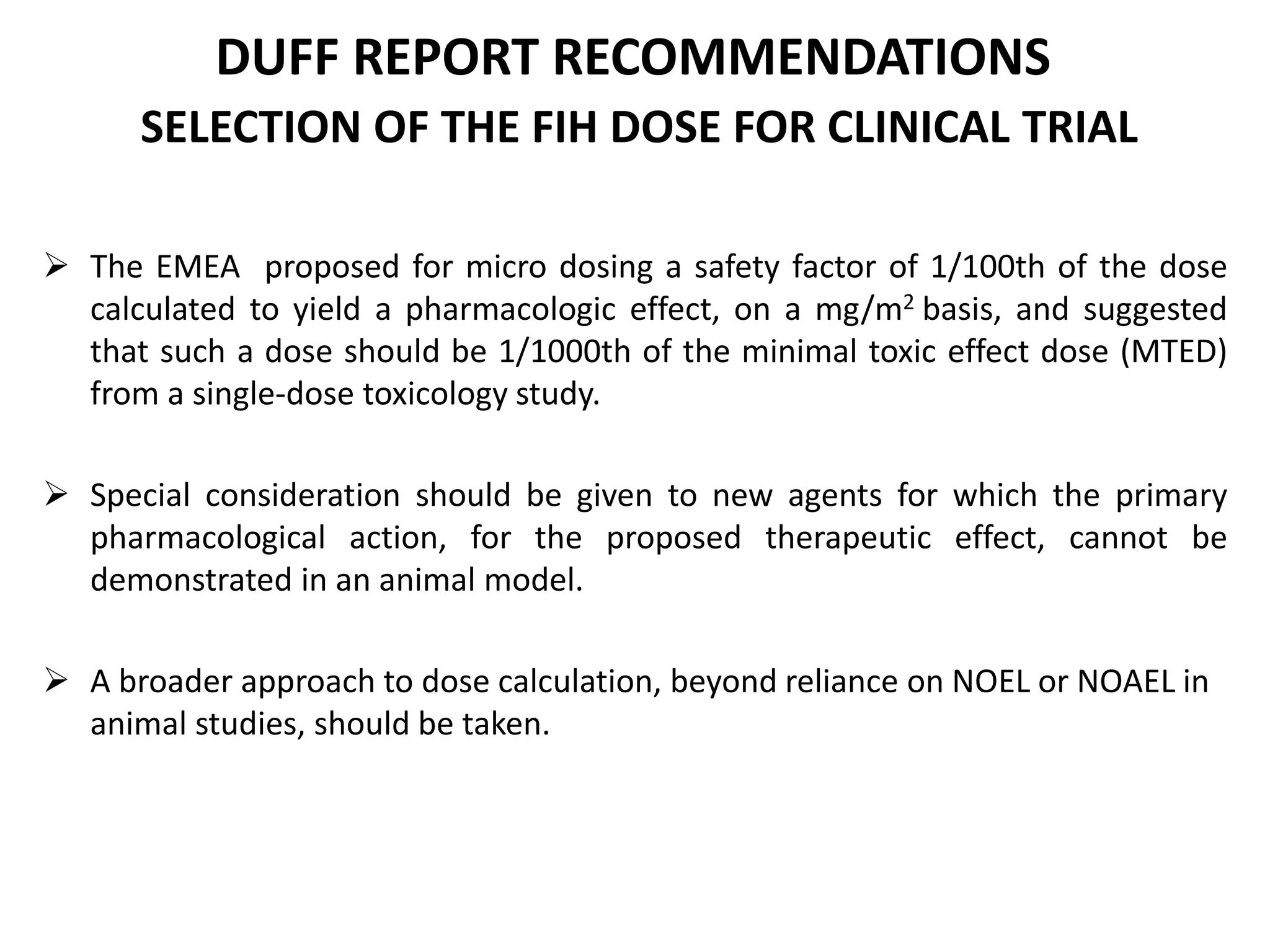First in Human dose | PPTX