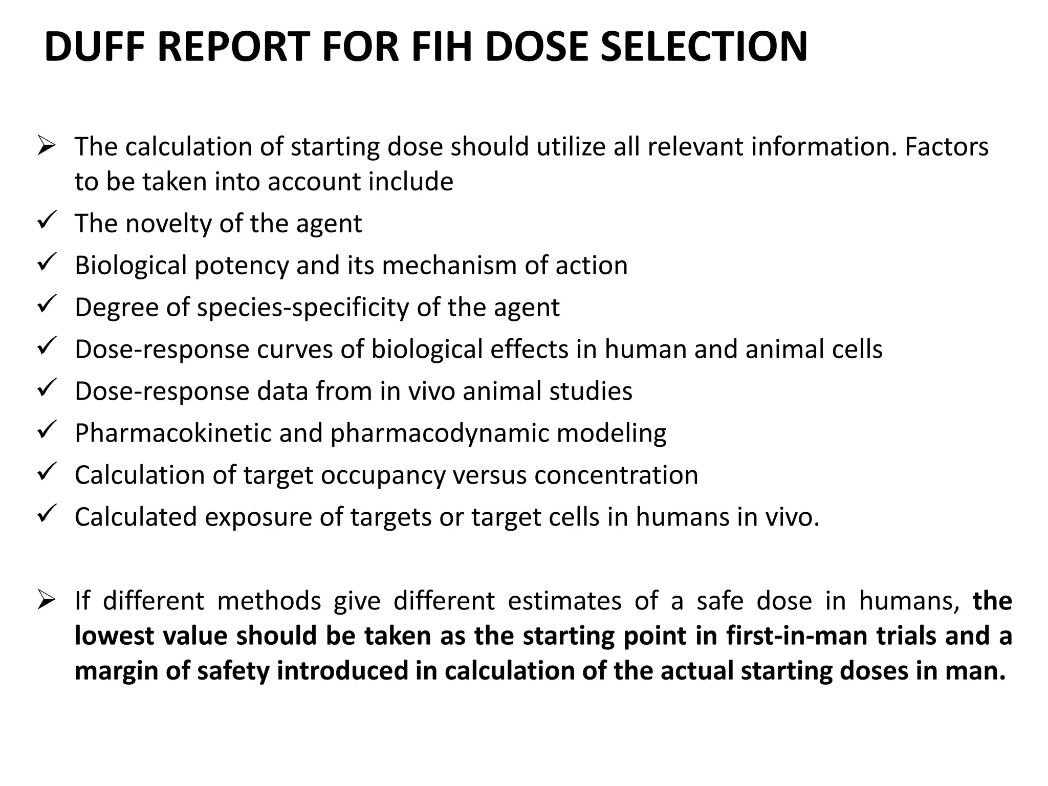 First in Human dose | PPTX