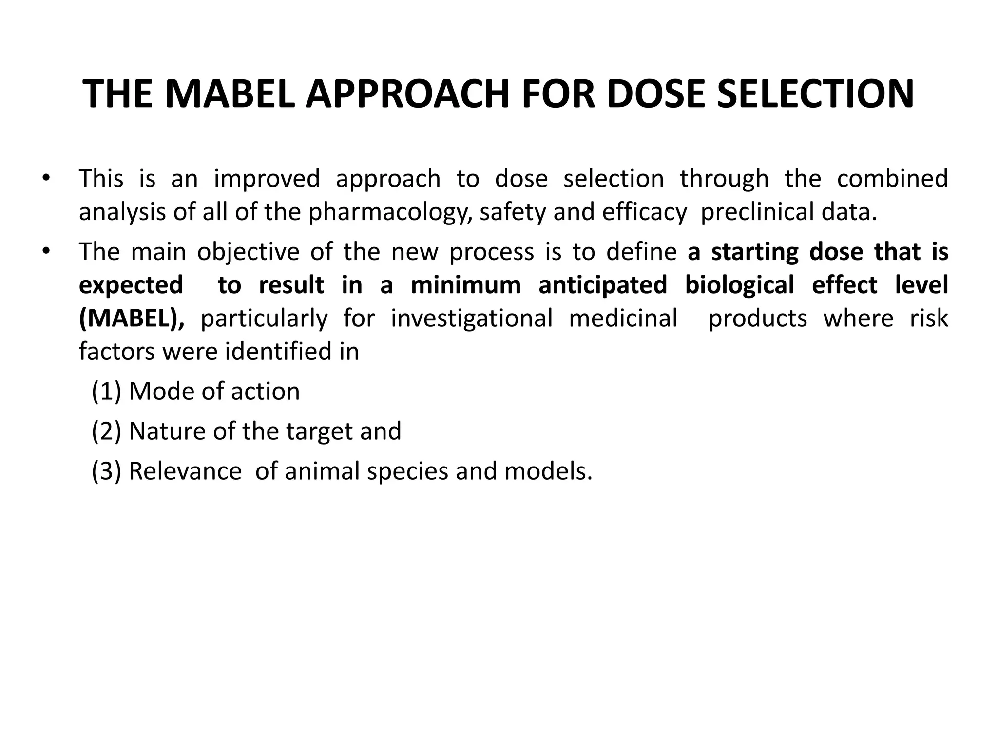 First in Human dose | PPTX