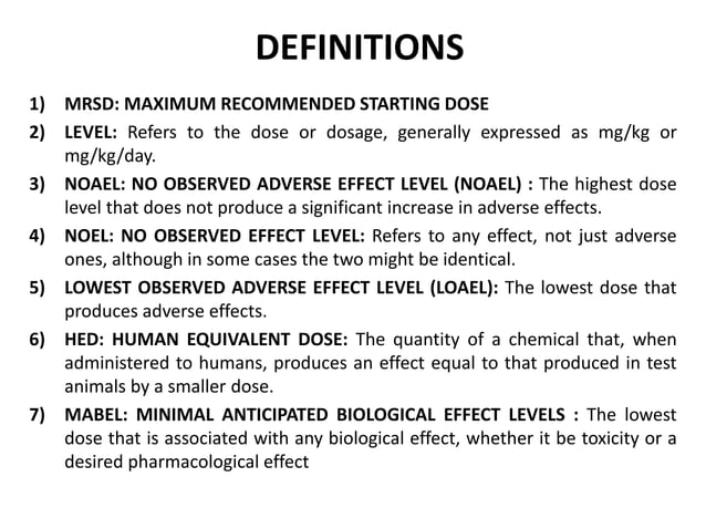First in Human dose | PPTX | Chemistry | Science