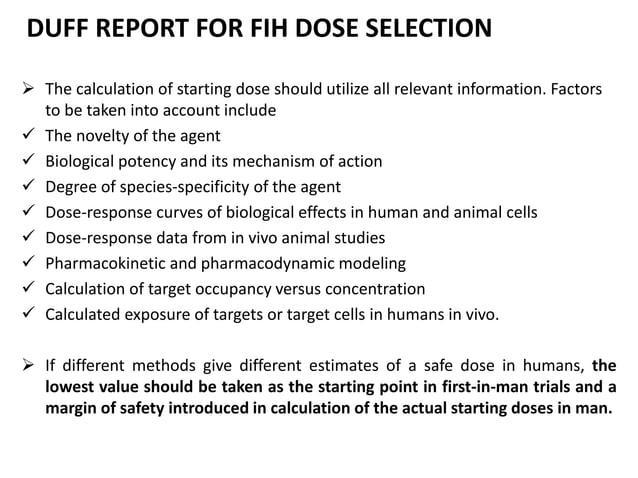 First in Human dose | PPTX | Chemistry | Science