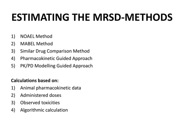 First in Human dose | PPTX | Chemistry | Science