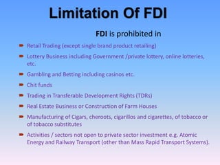Fii and fdi | PPTX | Stocks and Bonds | Personal Investing