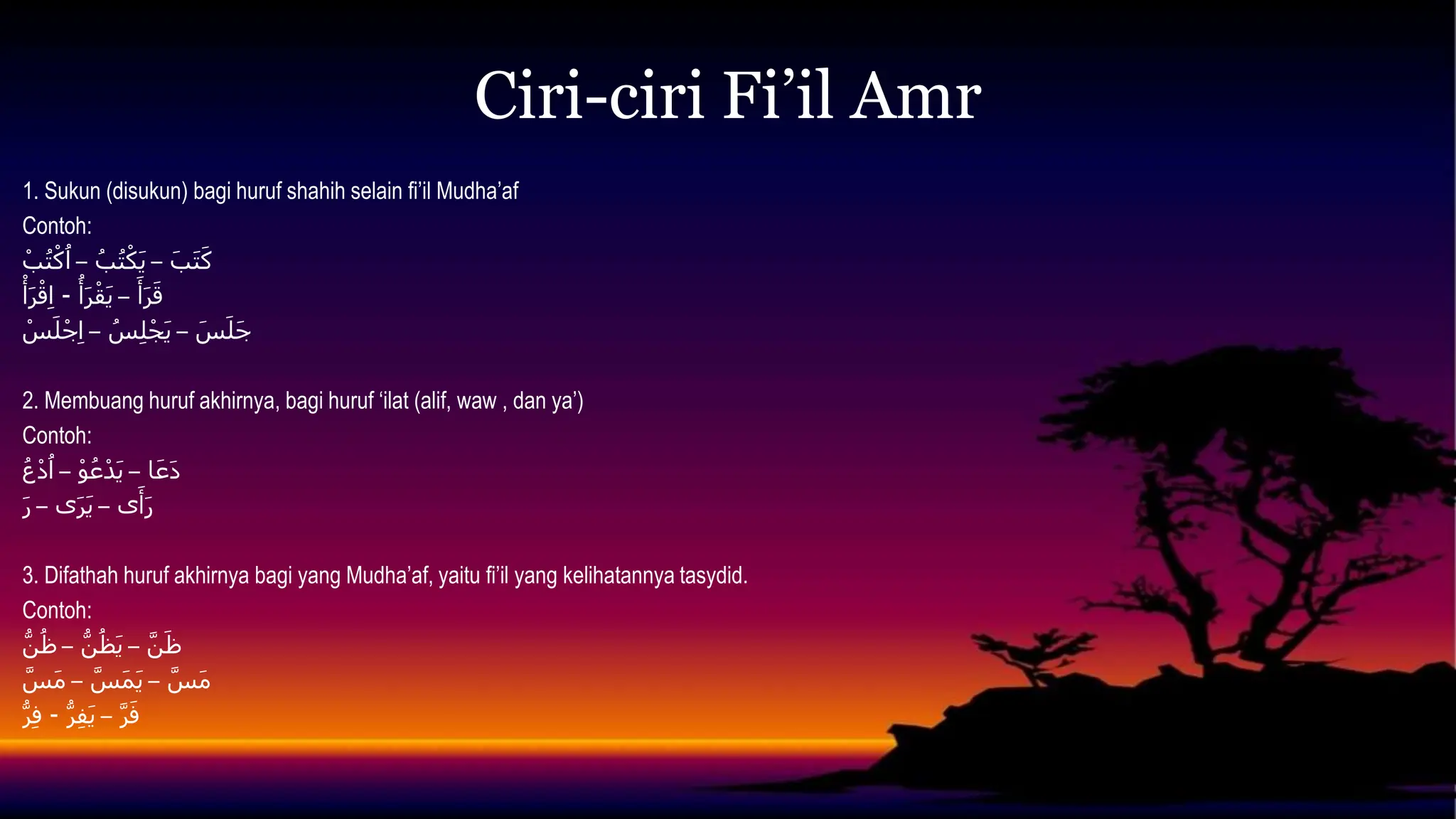 FI'IL AMR persentasi bahasa arab ilmu nahwu | PPTX