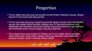 FI'IL AMR persentasi bahasa arab ilmu nahwu | PPTX