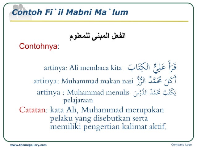 Fiil ma`lum dan majhul (chaterina doni) | PPSX
