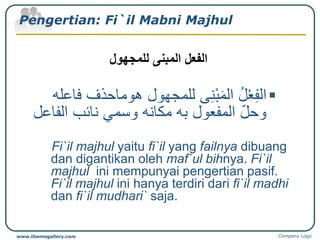 Fiil ma`lum dan majhul (chaterina doni) | PPSX