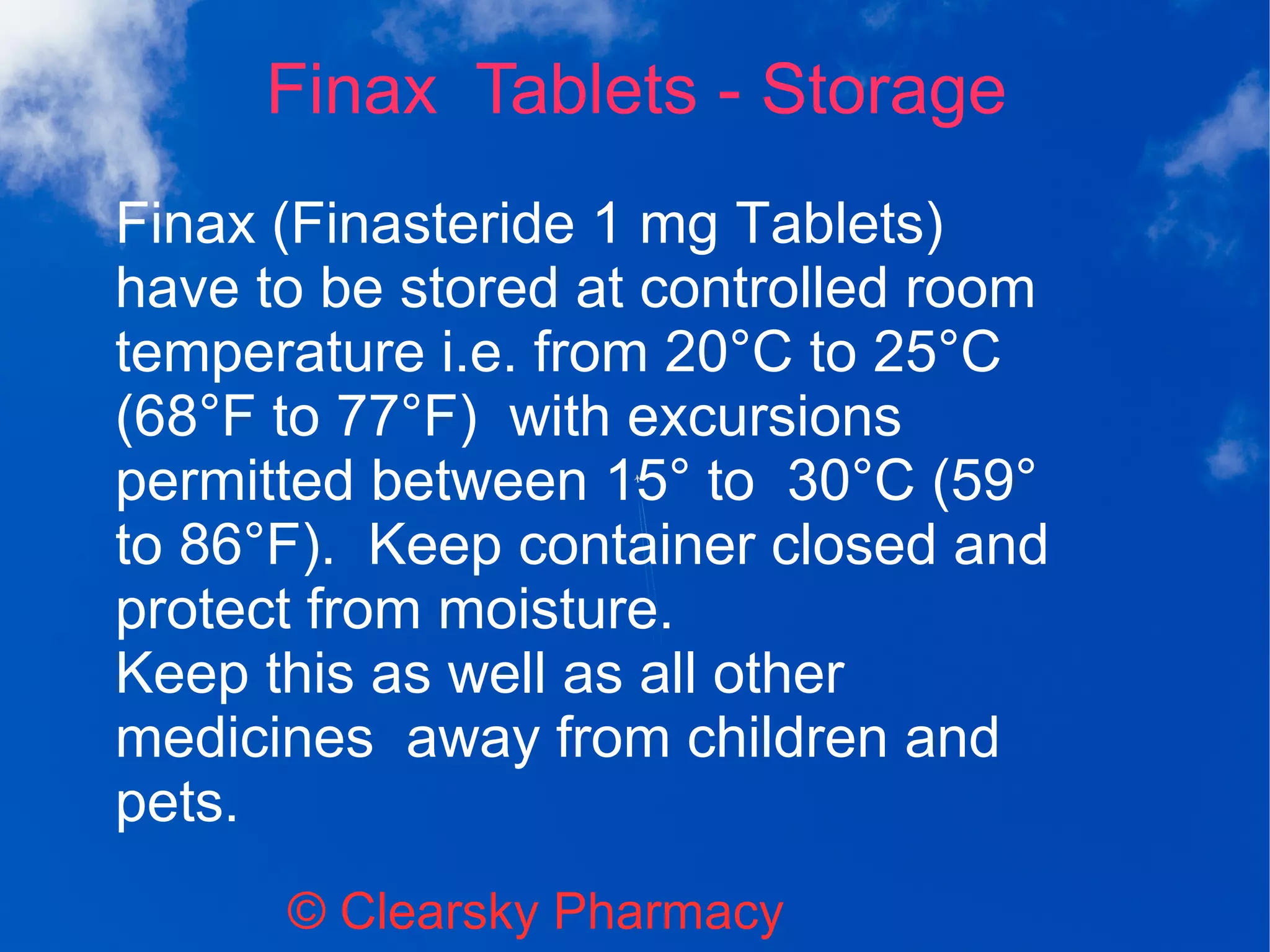 Finax (Finasteride 1 mg Tablets) | ODP | Pregnancy | Reproductive Health