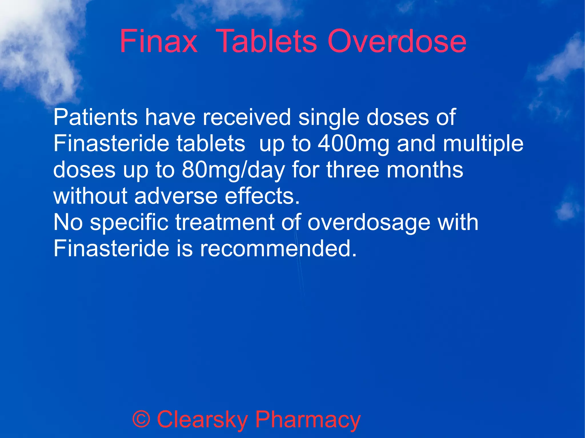Finax (Finasteride 1 mg Tablets) | ODP | Pregnancy | Reproductive Health