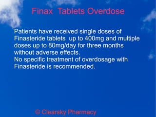 Finax (Finasteride 1 mg Tablets) | ODP