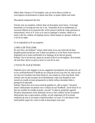 Fii Un Invingator | DOC