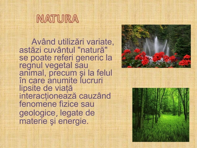 Fii Verde, Iubeşte natura! | PPT