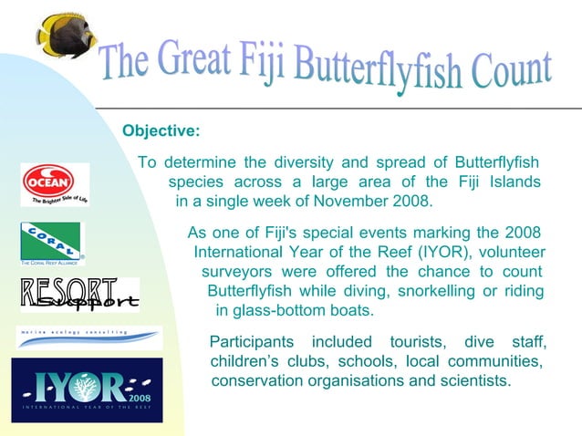 Fiji Butterflyfish Presentation at FICSF | PPT