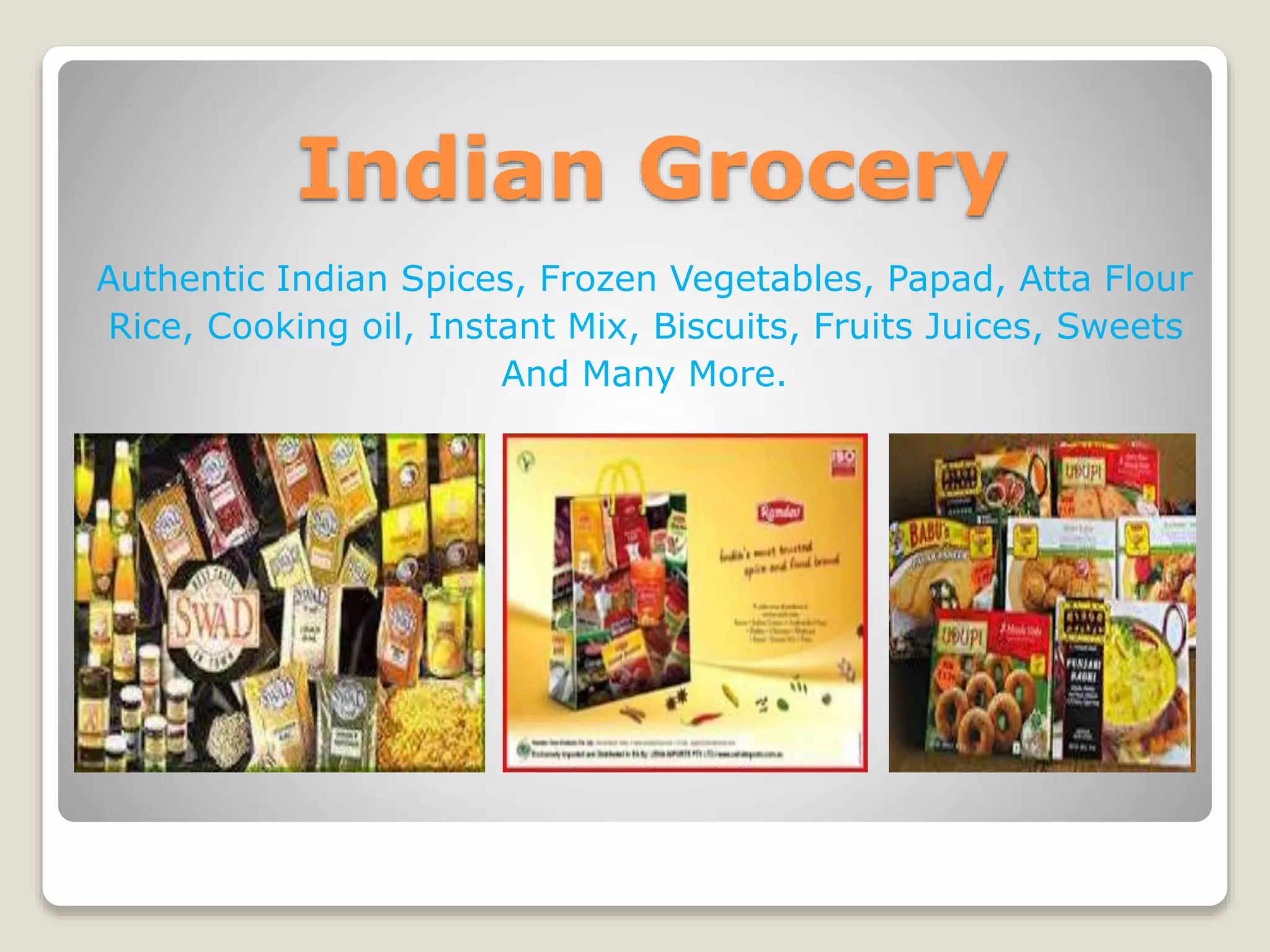 Indian grocery store Melbourne | PPTX