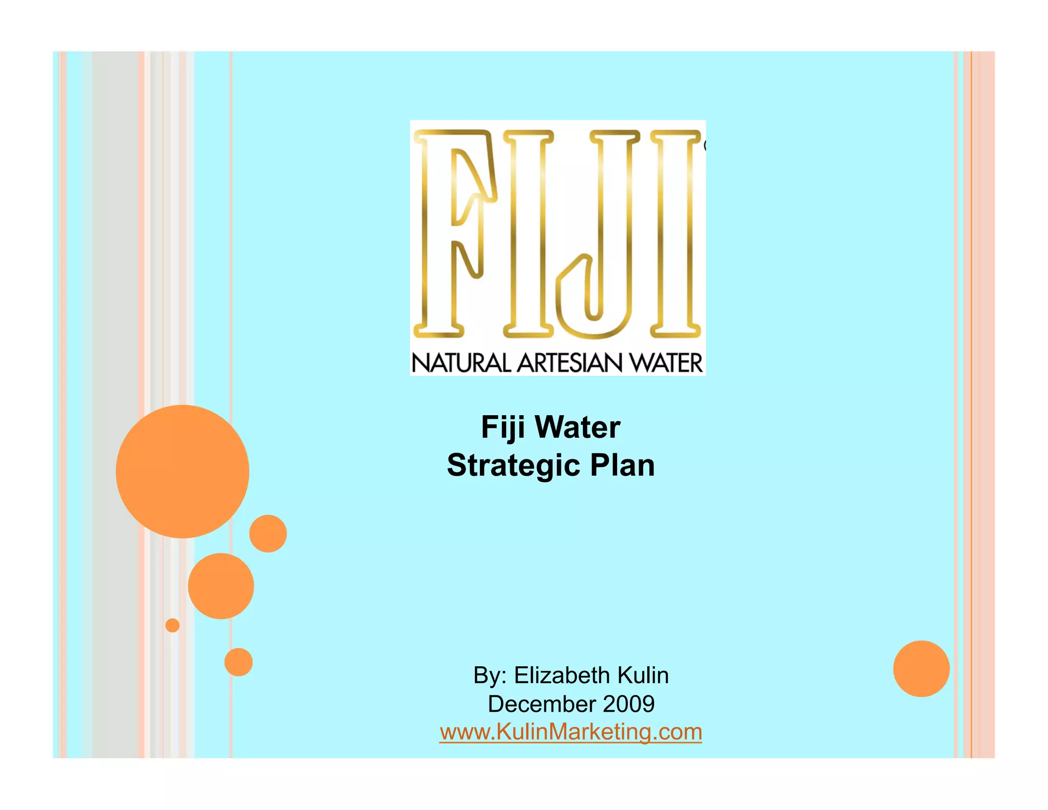 Fiji Water Strategic Plan | PDF