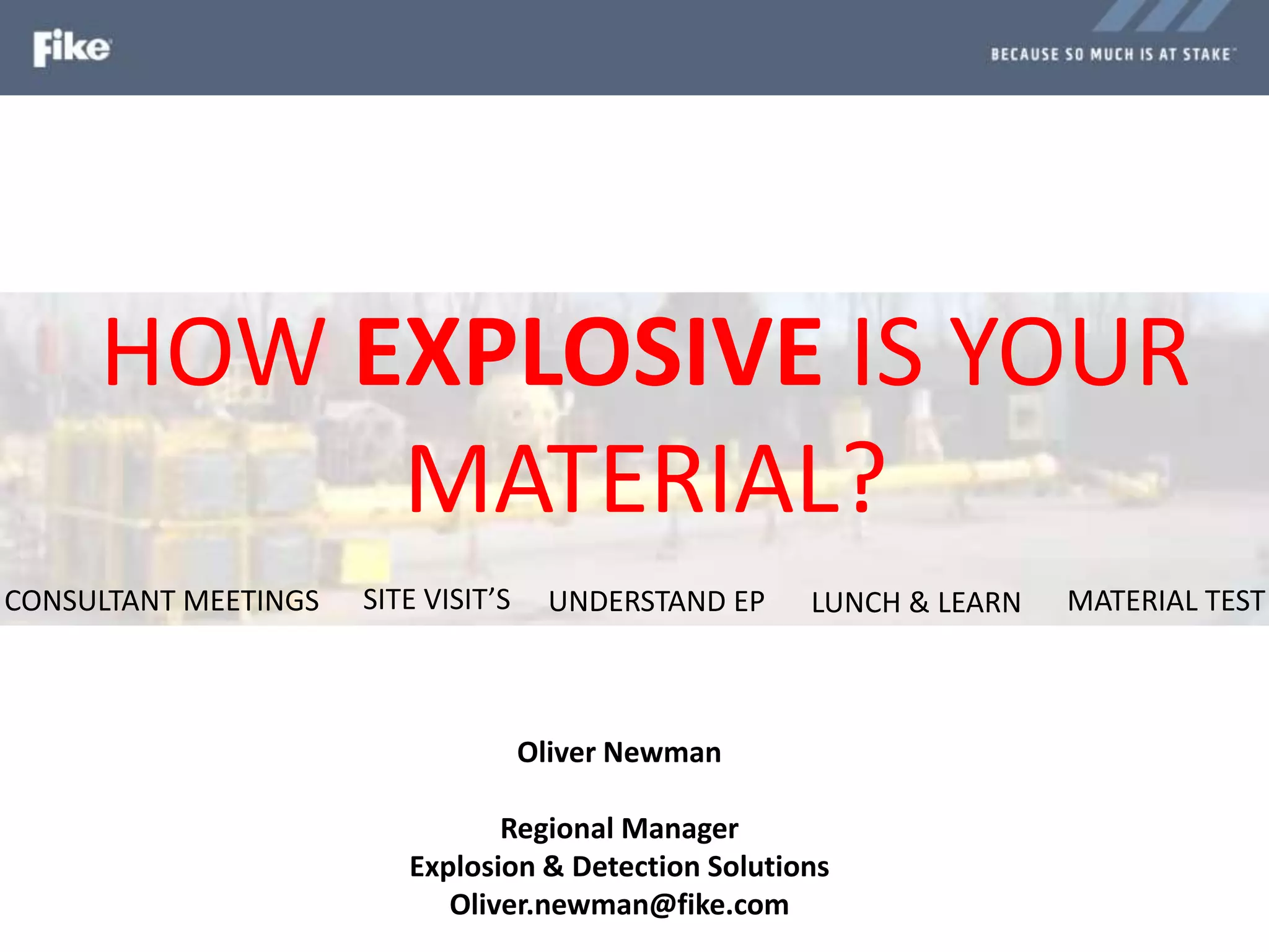 Fike Explains - Controlling an Explosion | PPTX