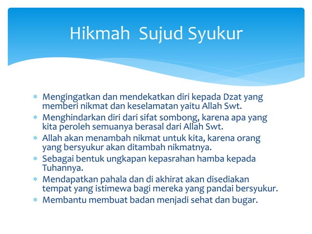 Fikih 1 Kelas 8 MTs Sujud Sahwi, Sujud Syukur dan Sujud Tilawah | PPTX