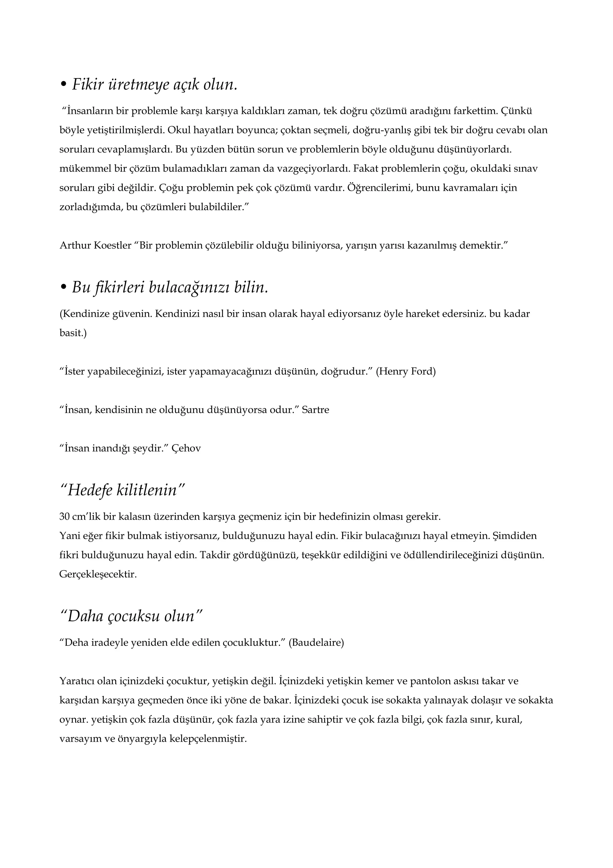 Fikir Nasil Bulunur | DOC