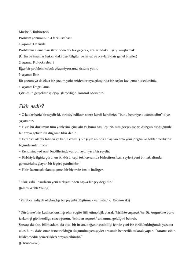 Fikir Nasil Bulunur | DOC