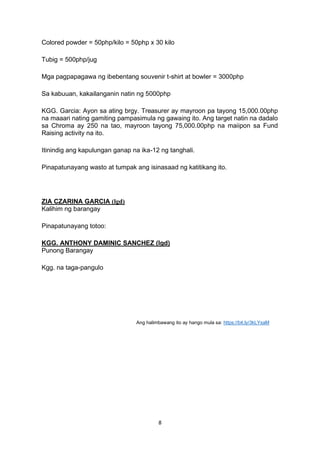 Fil sa Piling Lar Q1 M1 Katitikan ng Pul | PDF