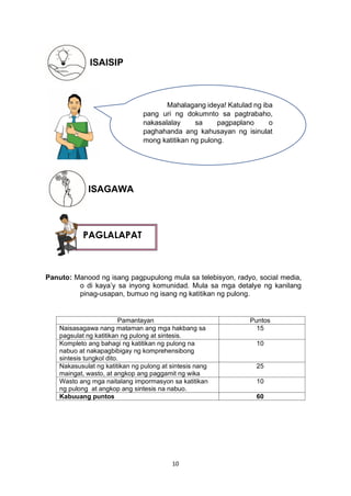 Fil sa Piling Lar Q1 M1 Katitikan ng Pul | PDF