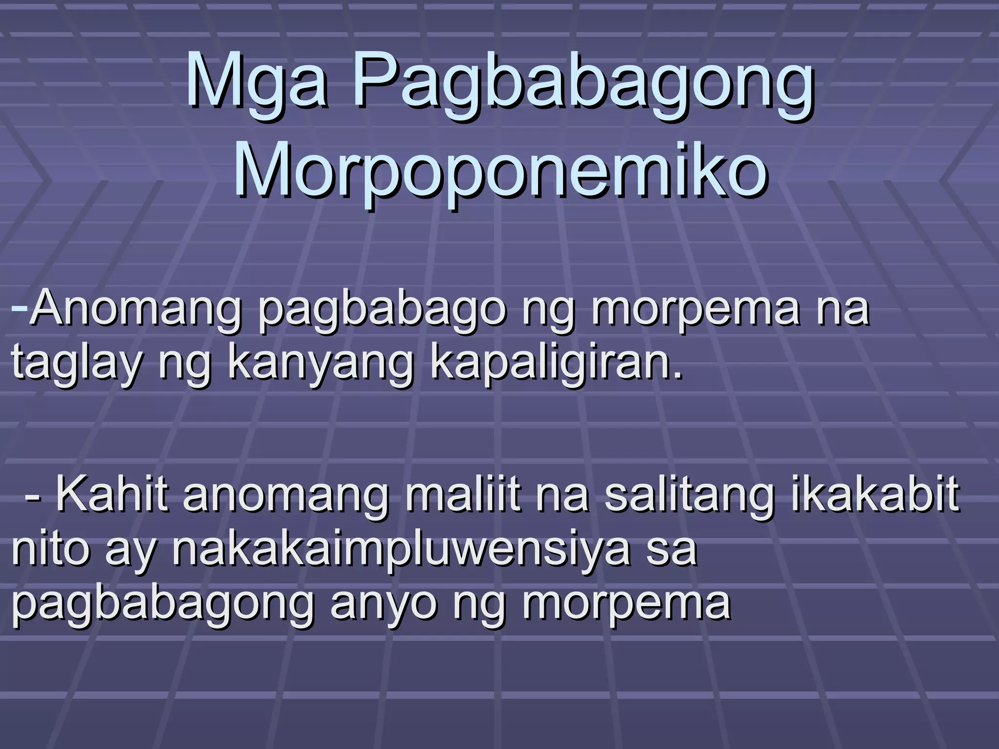 Filipino morpolohiya | PPT