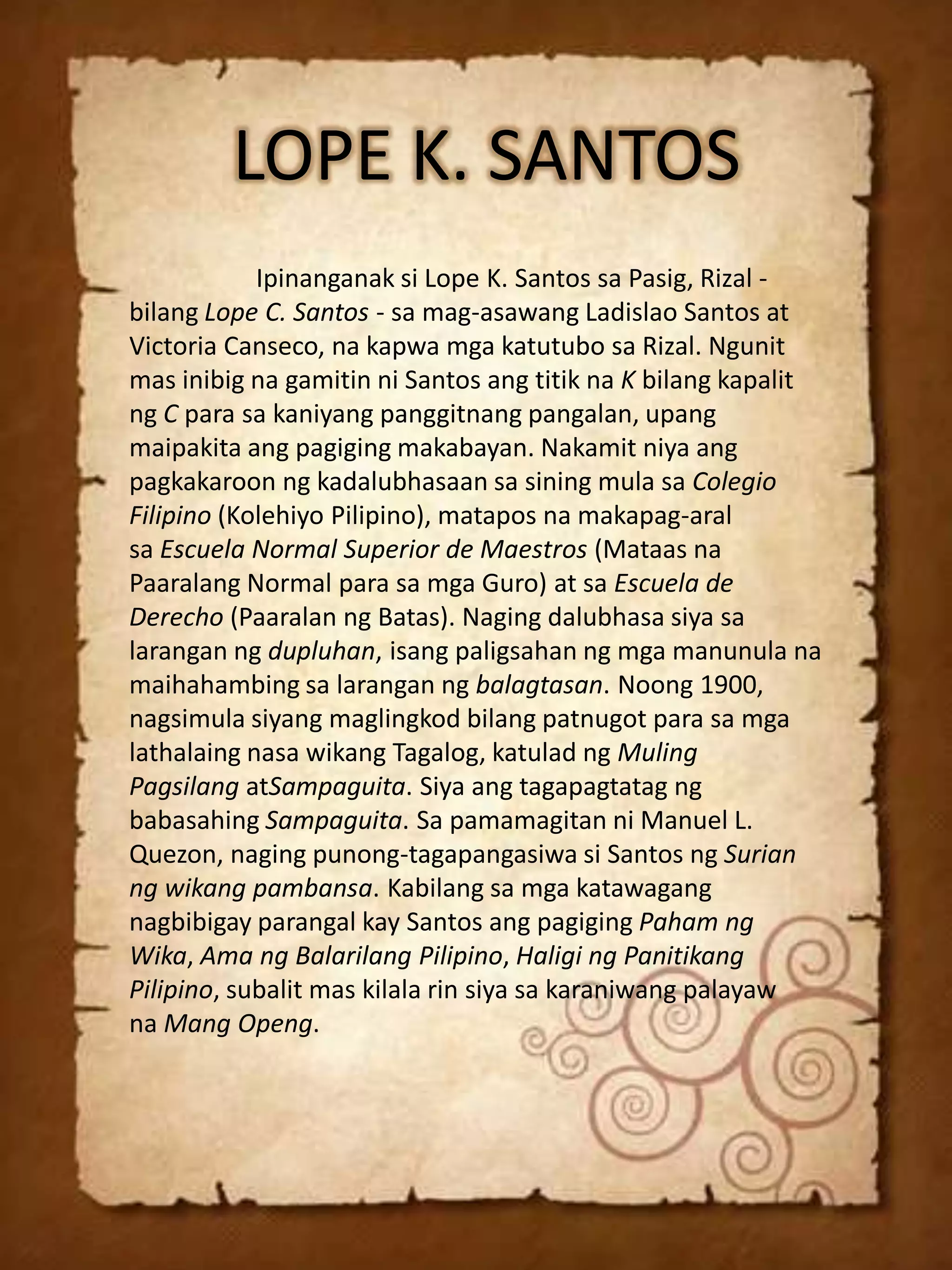 Mga bantog na manunulat | PPTX