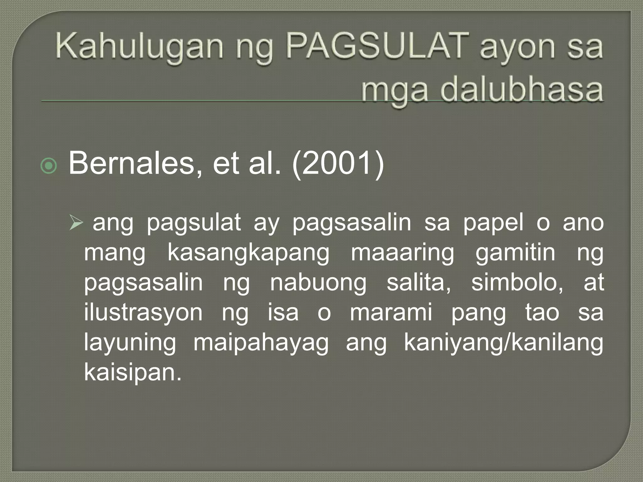 Mga Batayang Kaalaman sa Pagsusulat | PPTX