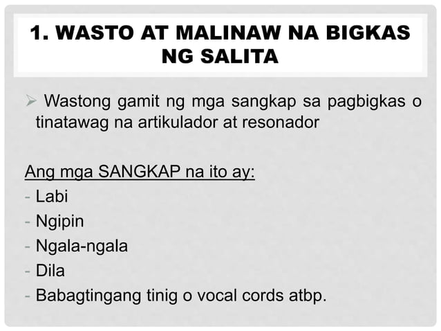 Mga Dapat Tandaan sa Mabisang Pagsasalita at Mahusay na Pagtatalumpati ...
