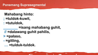 Ponemang Suprasegmental | PPTX