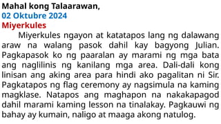 Pagsagot ng mga tanong tungkol sa talaarawan at anekdota | PPTX