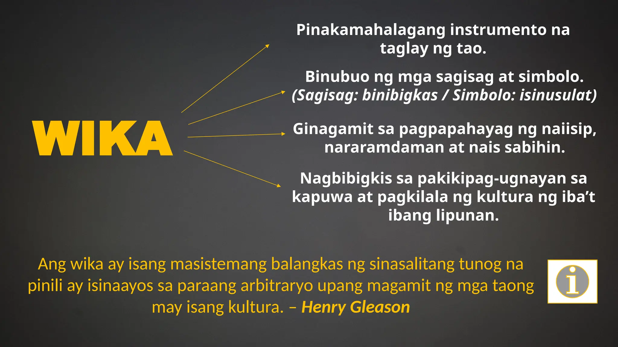 Konseptong Pangwika: Wikang Pambansa ng Pilipinas | PPTX