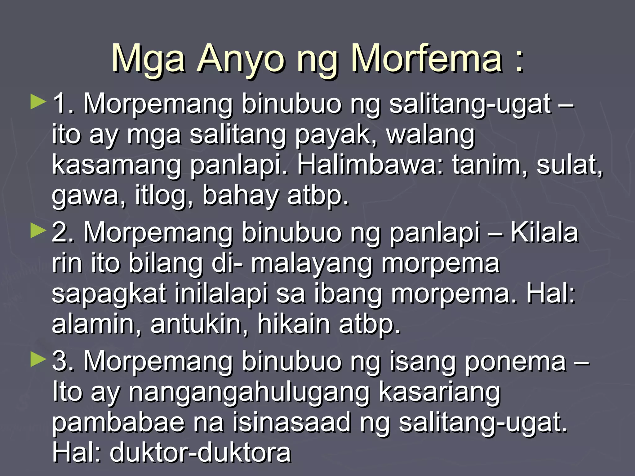 Fil1 morpema | PPT