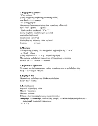 Fil101 istruktura ng wika | PDF
