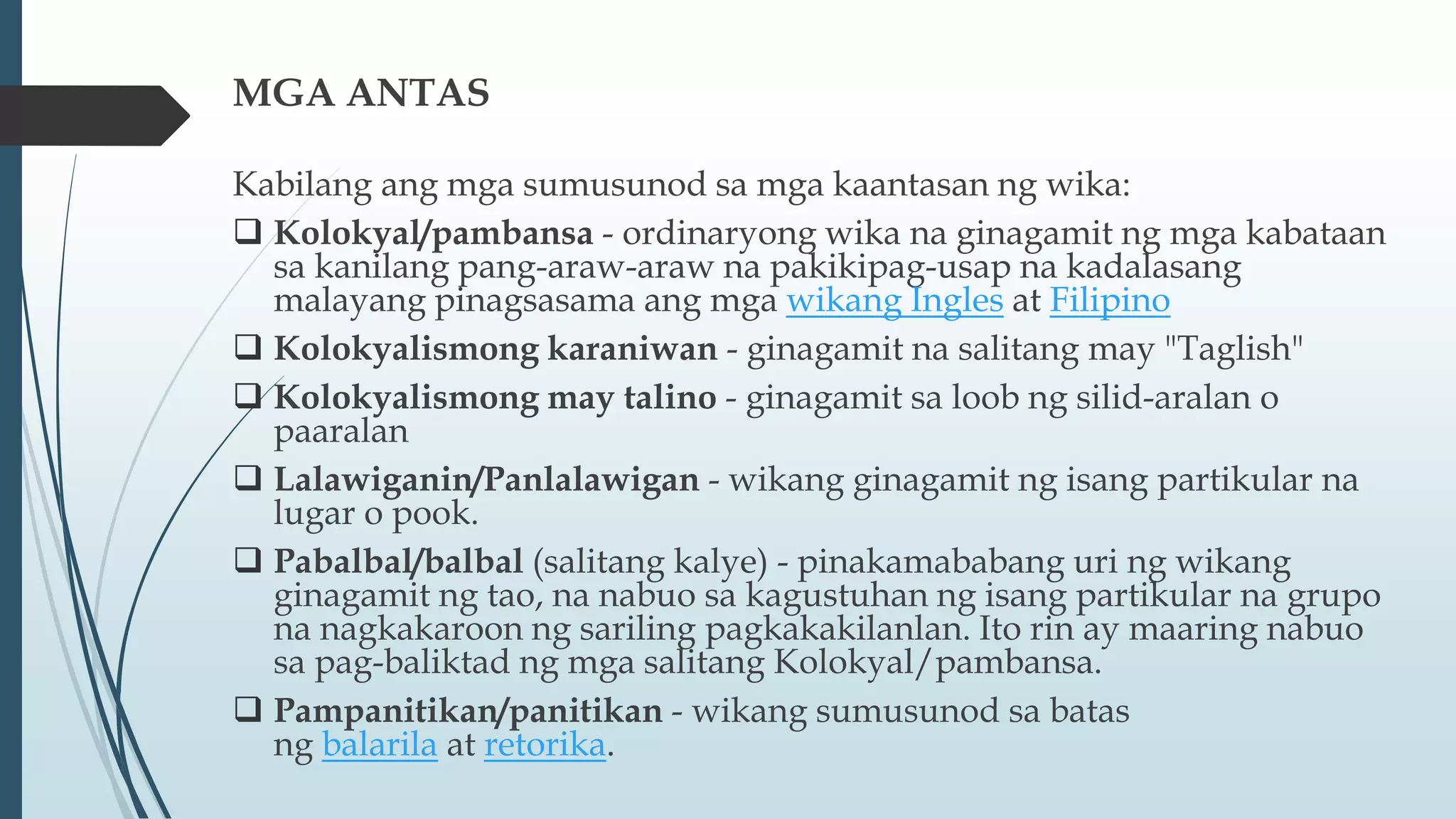Fil 106: Ugnayan ng Wika, Kultura at Lipunan | PPTX