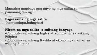FIL 10 KUWARTER 2 - ETIMOLOHIYA.pptxAng etimolohiya (pinagmulan ng ...