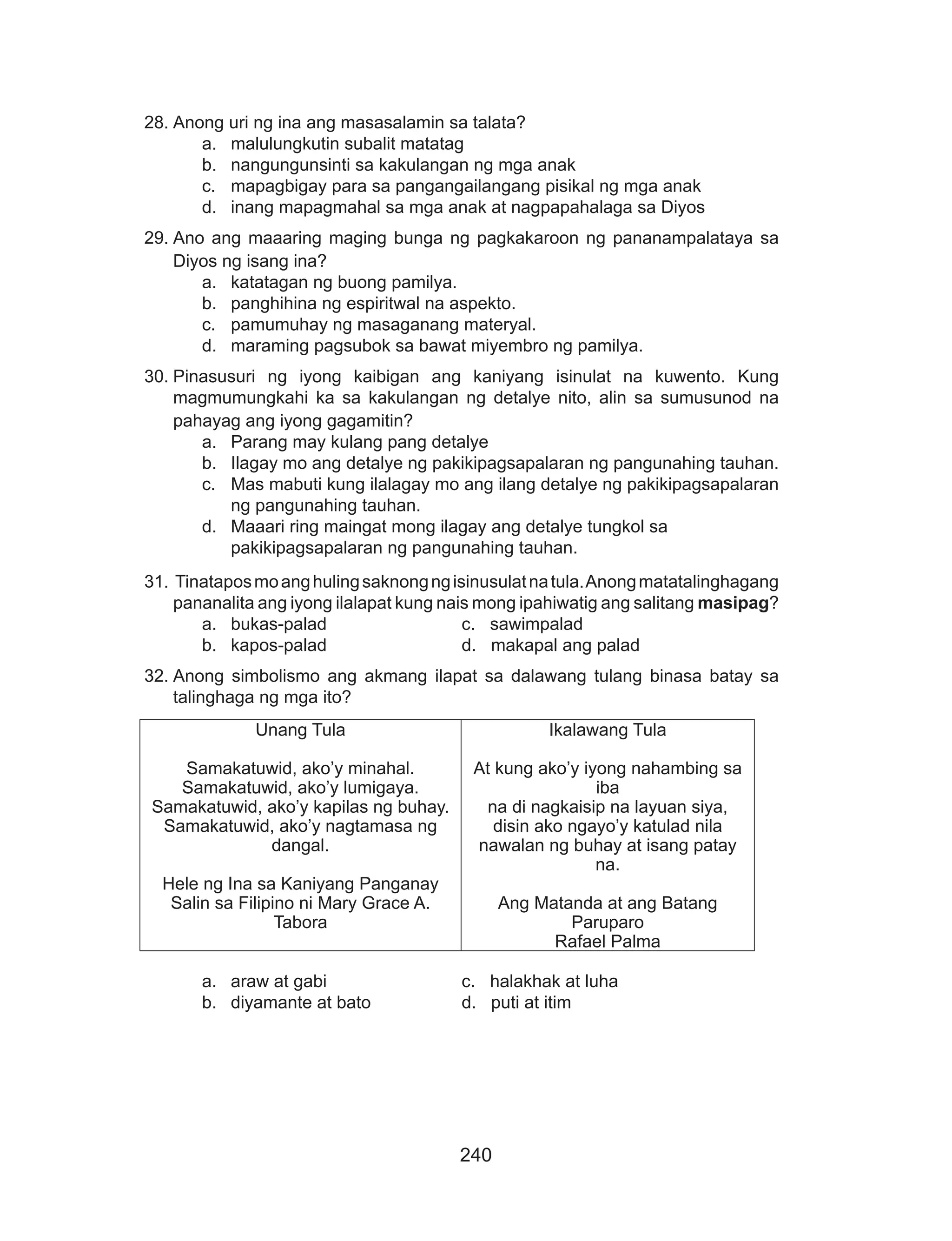 Filipino Grade 10 module unit 3 | PDF